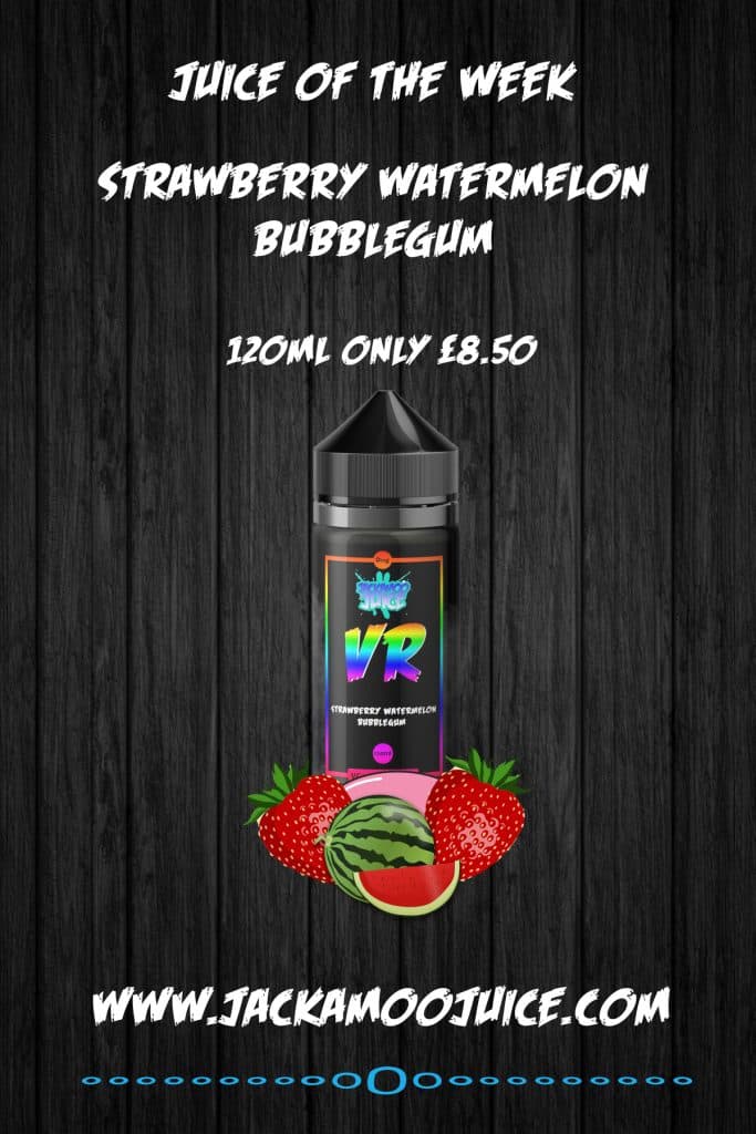 Juice of the Week -STRAWBERRY WATERMELON BUBBLEGUM 120ml - Jackamoo Juice